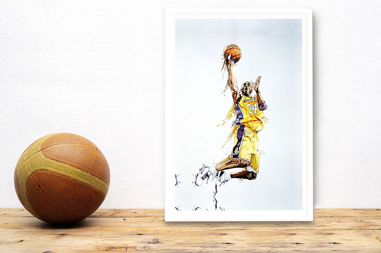 Kobe Bryant Vector Art Poster Premium Quality Choose your Size | eBay
