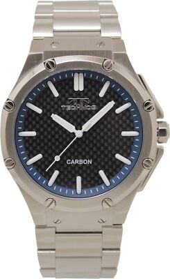 Montre Technos Cadran Carbon T6B80SB Homme Argent | eBay