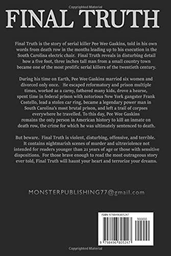 Final Truth: The Autobiography of Pee Wee Gaskins | eBay