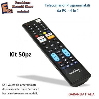 TELECOMANDO UNIVERSALE PROGRAMMABILE 4in1 ( 50 pezzi) | eBay