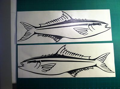 (2) Cobia Fish boat Decals large 23" Fishing graphics sticker mackerel ...