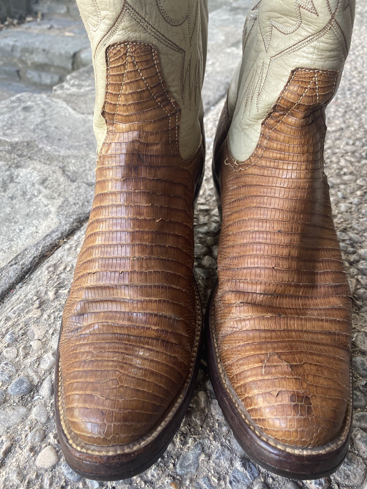 Vintage cow girl boots Luskeys texas stores size 7 Bi… - Gem