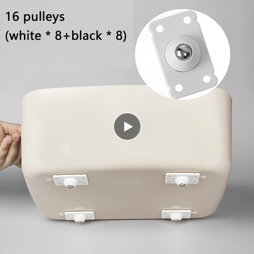 16Pcs Mini Caster Wheels 360 Degree Small Swivel Wheels with 1 Ball ...