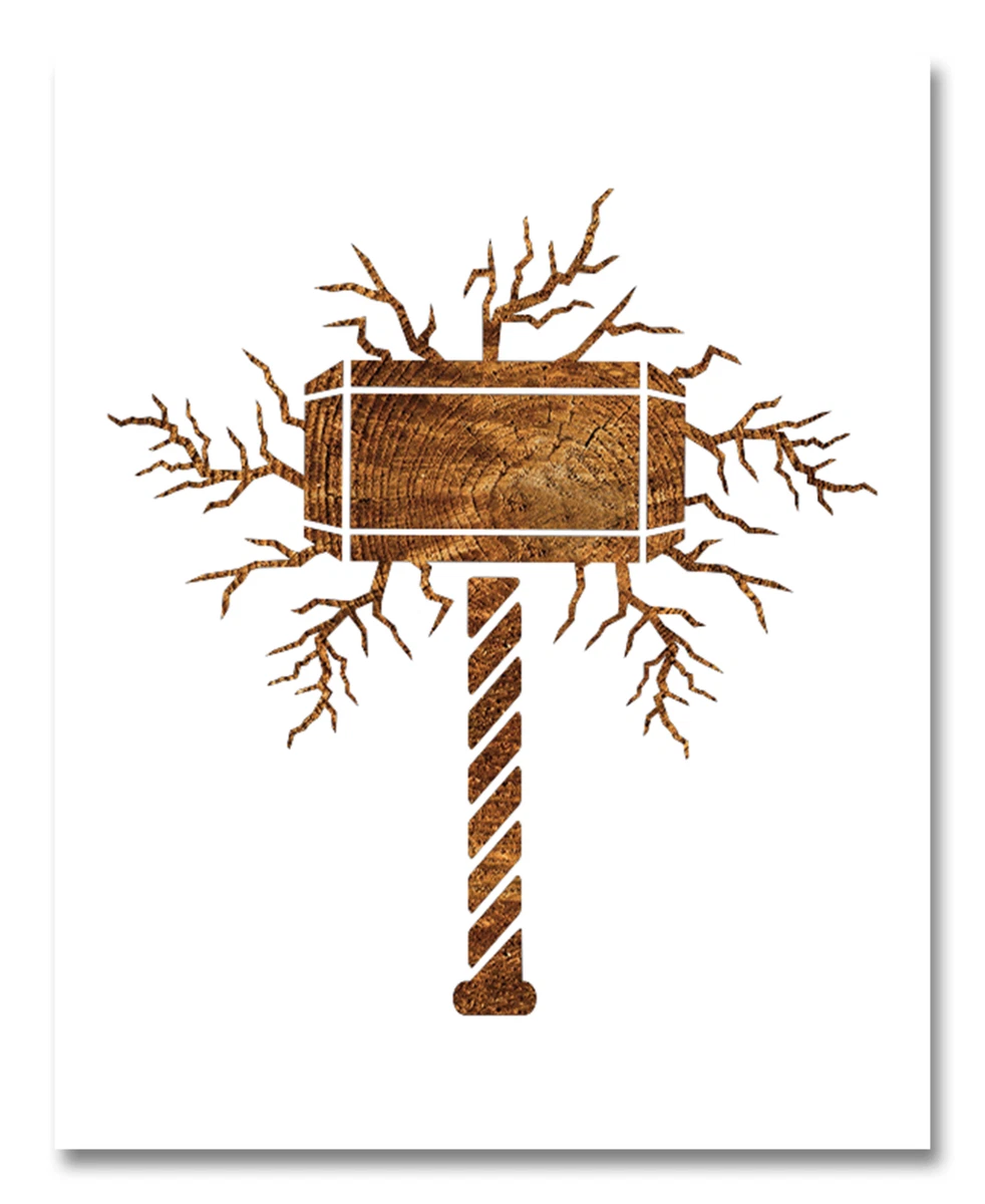 Thor Hammer Stencil
