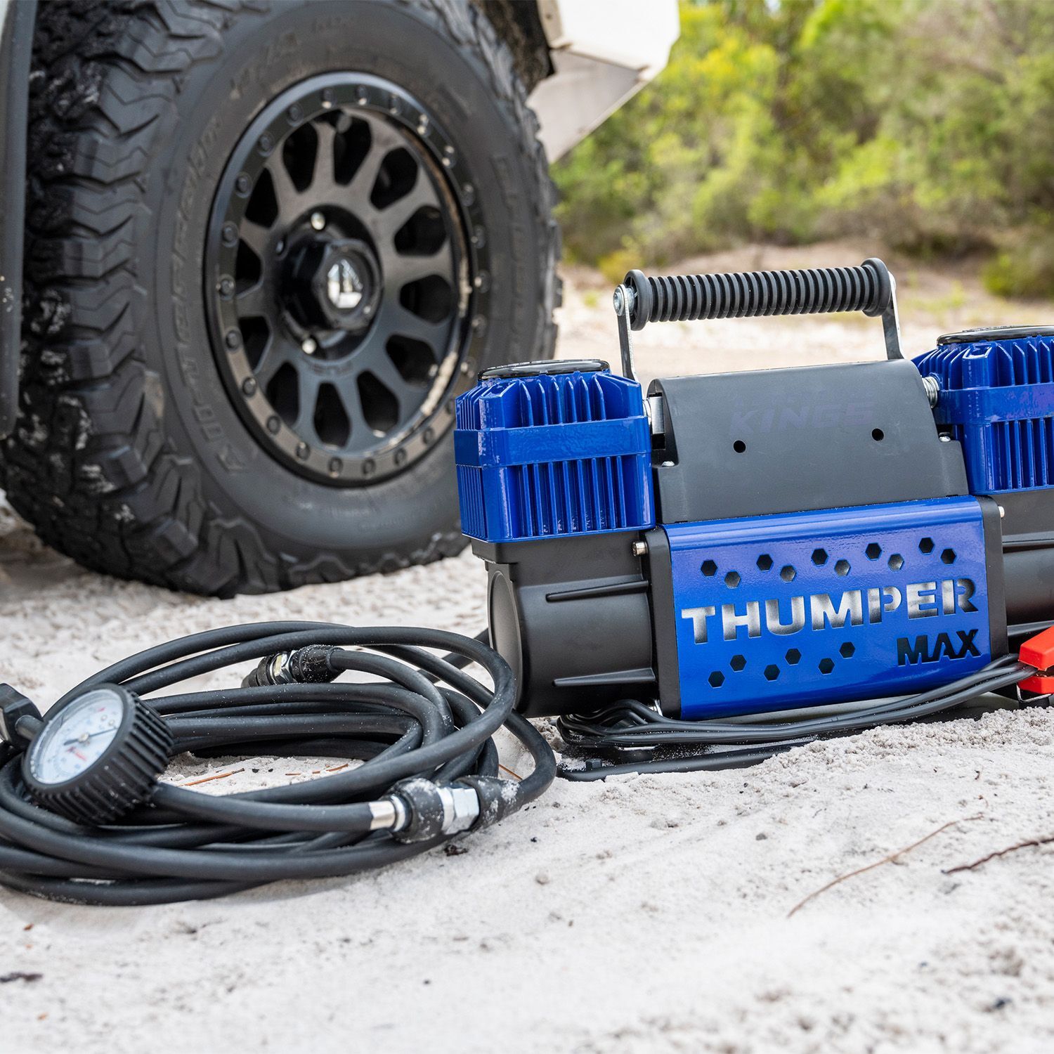 Kings Portable 300L/Min 12V Air Compressor 4x4 Car Truck Offroad Tyre ...