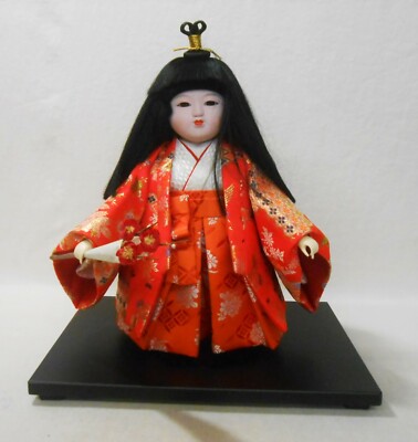 Japanese Vintage Kimono WARABE Cloth Doll 33cm / 宮様 /HANA-TABA Bouquet ...