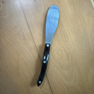 Cutco 1768 Serrated Spatula Spreader Knife Dark Brown Handle | eBay