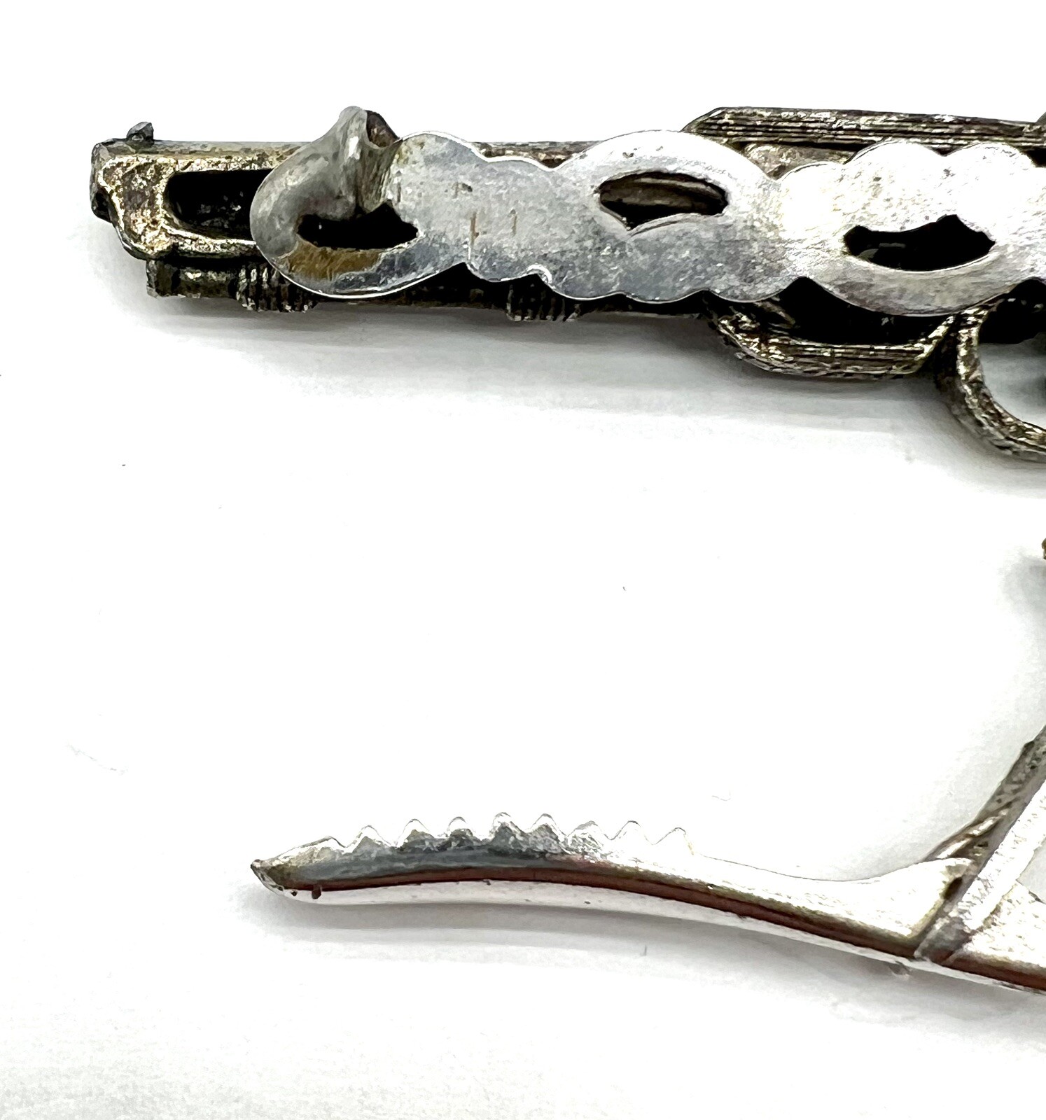 Vintage 1960s Flintlock Pistol Tie clip Read descrip… - Gem