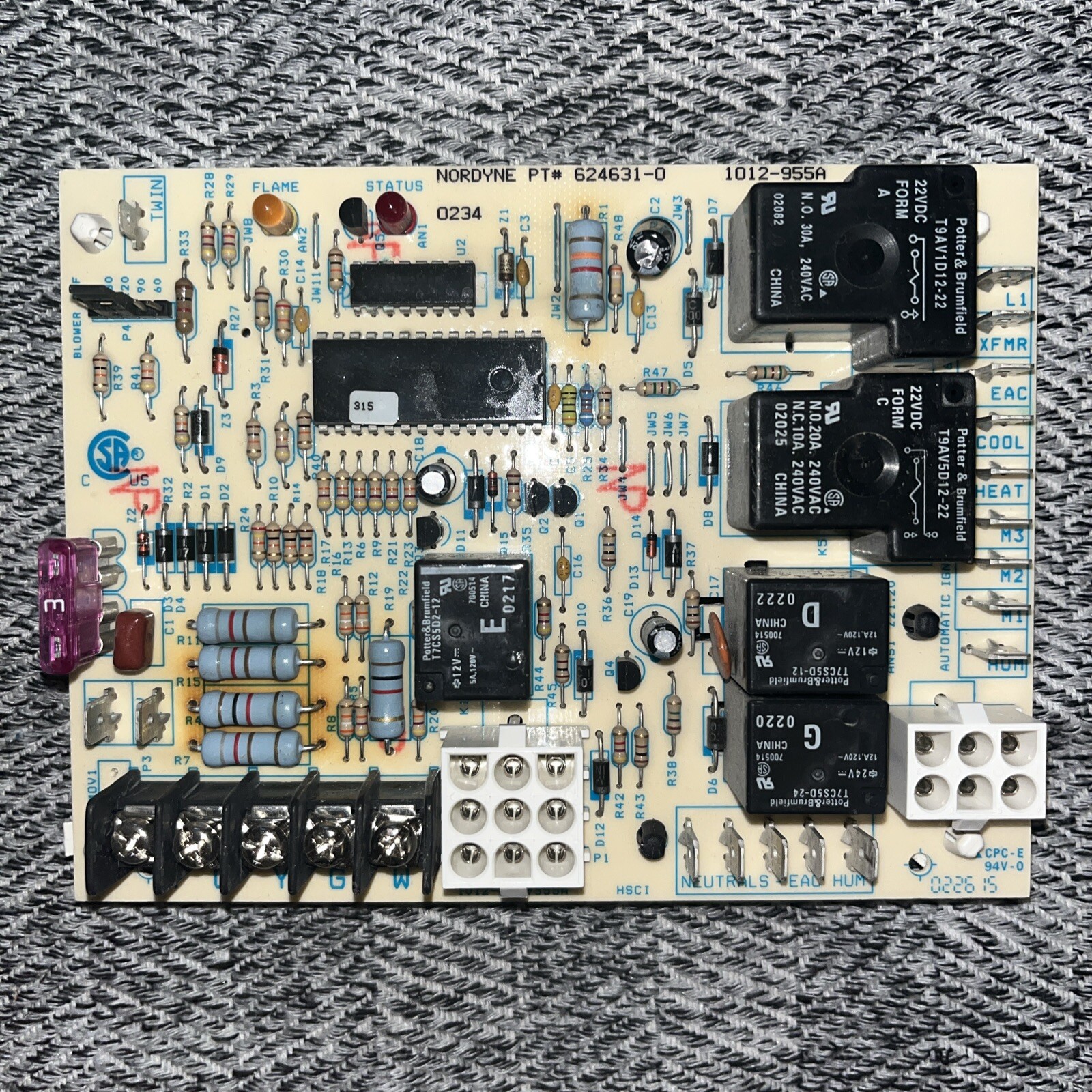 NORDYNE 624631-0 Control Circuit Board 1012-955A | eBay