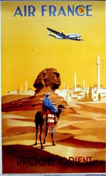 Reissue Poster Air France Near Orient - V.Guerra 1950 | eBay Australia