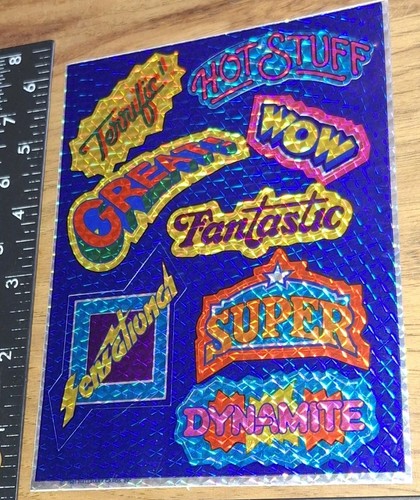 Vintage Stickers, Prism Words,razzle Dazzle,1 Sheet ,AG1 | eBay