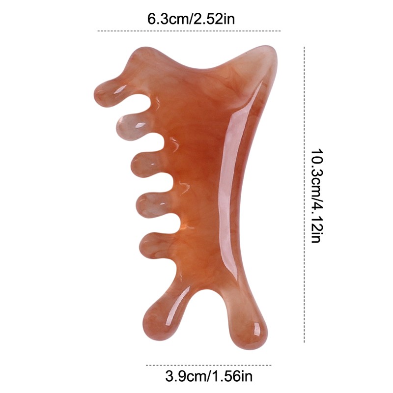 Body Meridian Massage Comb Resin Five Wide Tooth Comb Anti-static Hair ...