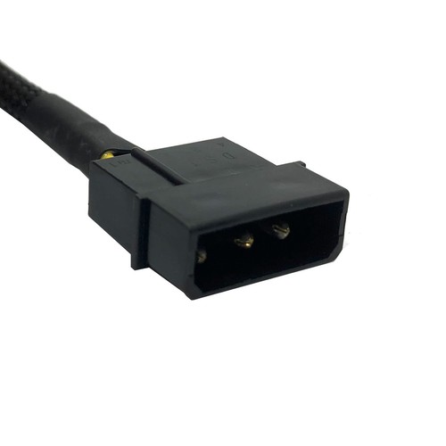 LP4 Molex Male to ATX 4-Pin Male Auxiliary Power Adapter Sleeve Cable ...