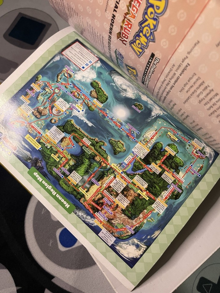 The Pokémon Company Pokémon Omega Ruby Strategy Guide Hoenn Map ...