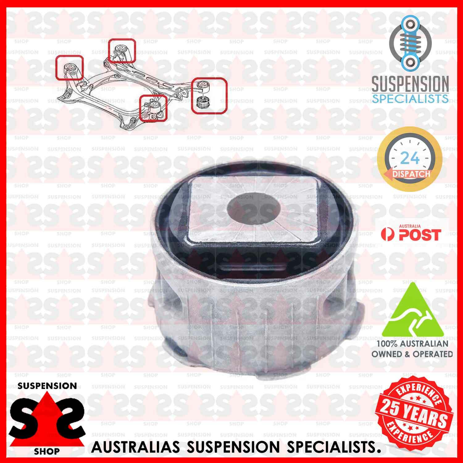Lower Bushing, Axle Beam Suit VW Touareg (7P5, 7P6) 3.0 V6 TDI TOUAREG ...