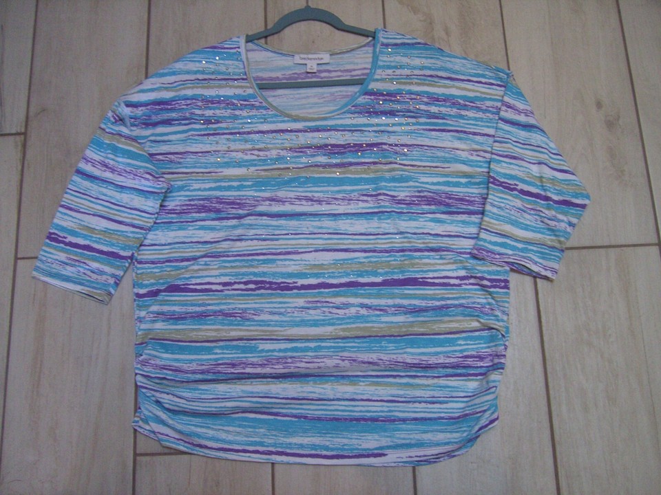 NEW Breckenridge Generous Plus 3X White Turquoise Purple Silver Brad ...