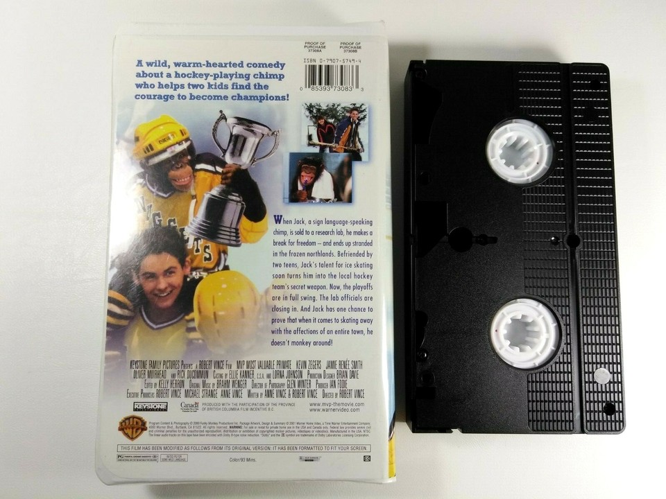 MVP: Most Valuable Primate (VHS, 2001, Clamshell) Kevin Zegers, Oliver ...