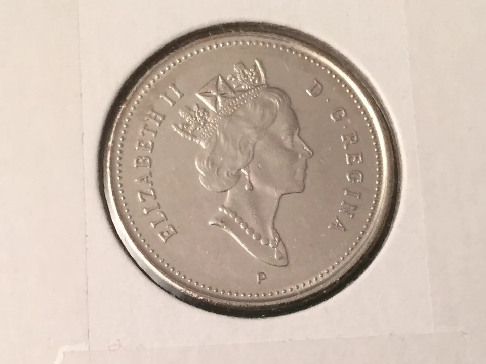 Canadian 2001 P Queen Elizabeth II 25 Cents Quarter Caribou Coin EF | eBay