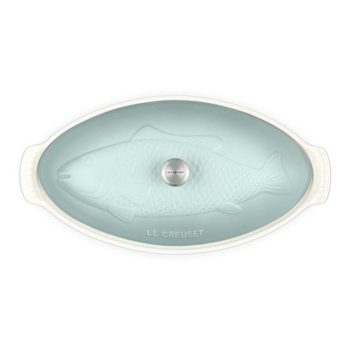 Le Creuset Heritage Fish Baker 34cm Sea Salt Stoneware Baking Dish | eBay