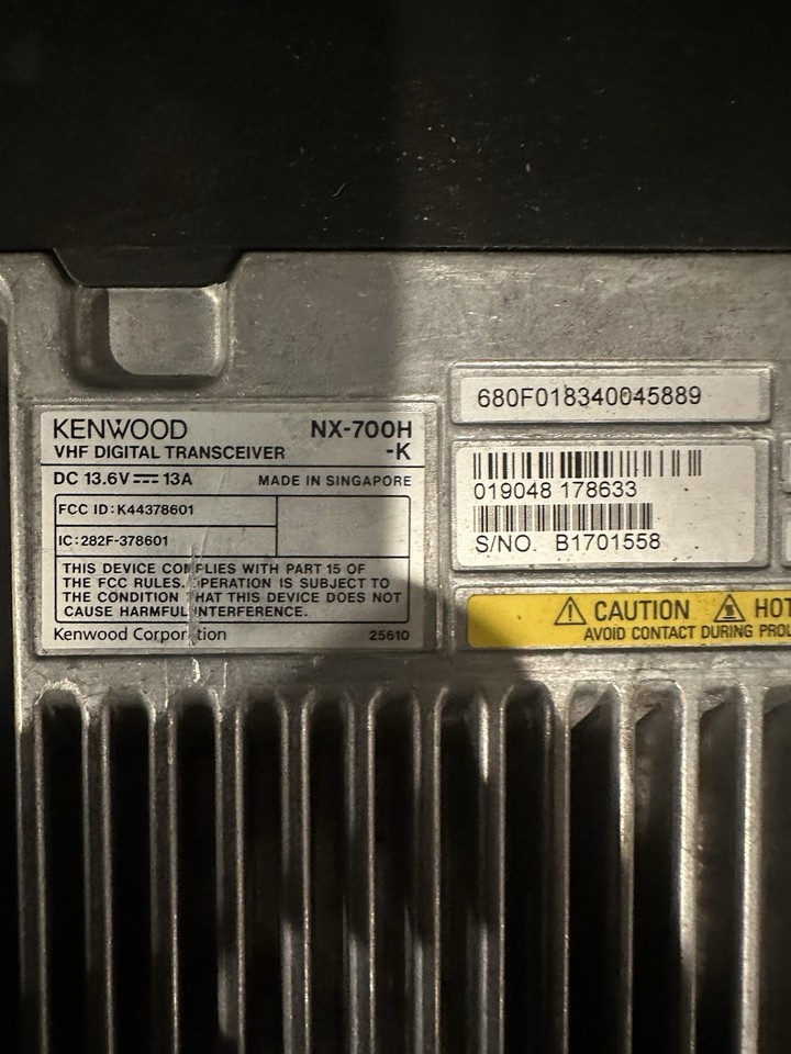 KENWOOD NX-700H NX700-H NEXEDGE VHF 50W 512 CH 136-174MZ W/ACC.KMC27 | eBay