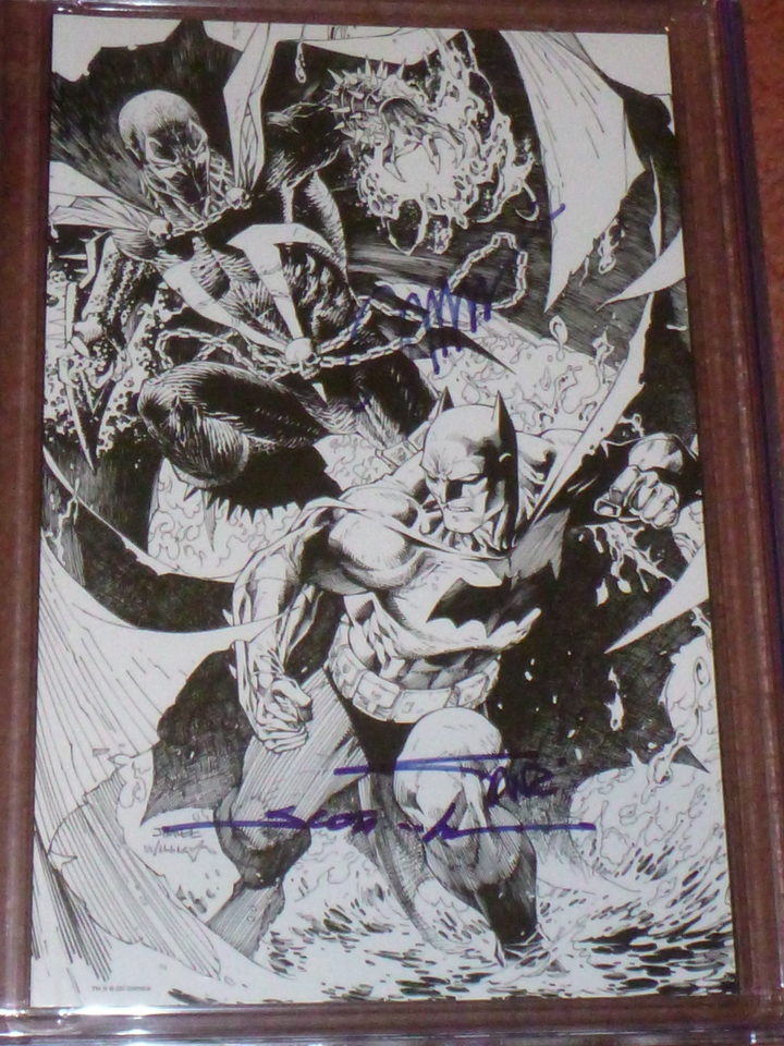 BATMAN / SPAWN #1 - Lee Sketch Variant, CGC Sig. Series 9.8, Signed by ...