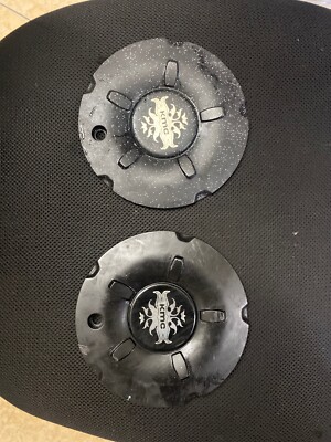 KMC BLACK Custom Wheel Center Caps (2) # 373L162 LG0907-30 #2 Caps | eBay