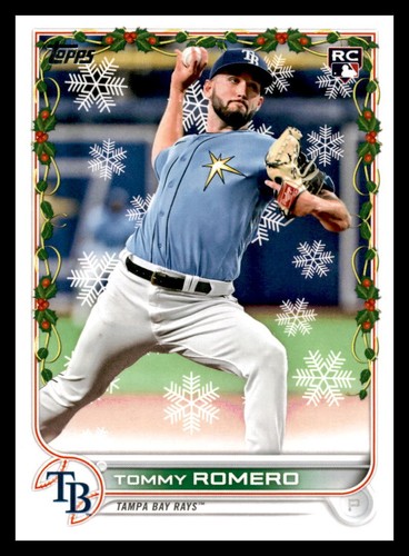 2022 Topps Holiday HW75 Tommy Romero Tampa Bay Rays Rookie Baseball ...