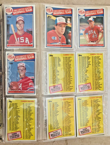 1985 Topps Baseball Complete Set in Plastic Sheets MINT TITO LANDRUM ...