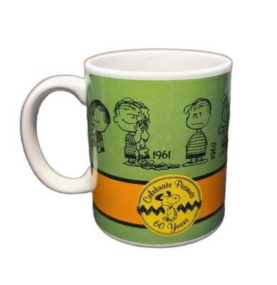 Peanuts Evolution Of Linus Coffee Mug Cup Gibson 60th Anniversary | eBay