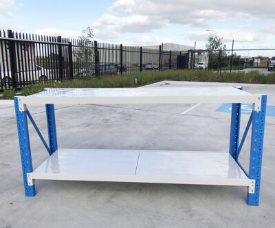 400kg Heavy Duty Warehouse Workbench Shelves Work Bench Garage Rack ...