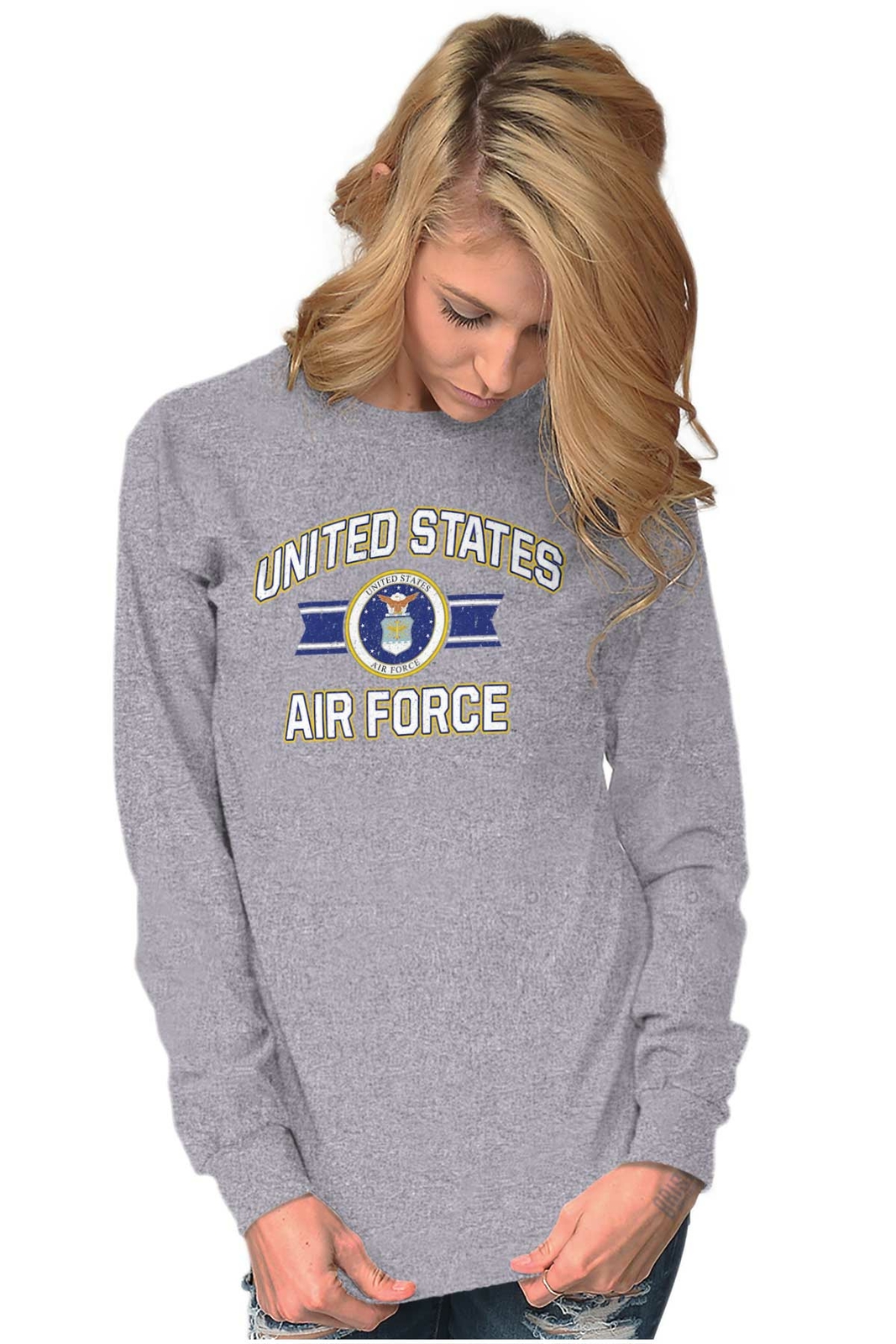 USAF United States Air Force Official Emblem Long Sleeve Tshirt for Men ...