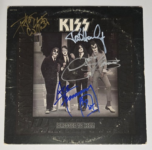Kiss Signed Original DRESSED TO KILL LP Signed By The Founding Members ...