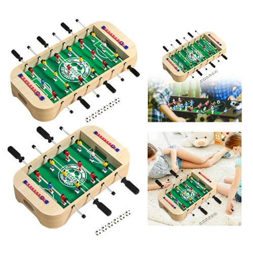 Table Football Wooden Desktop Soccer Game for Birthday Family Night ...