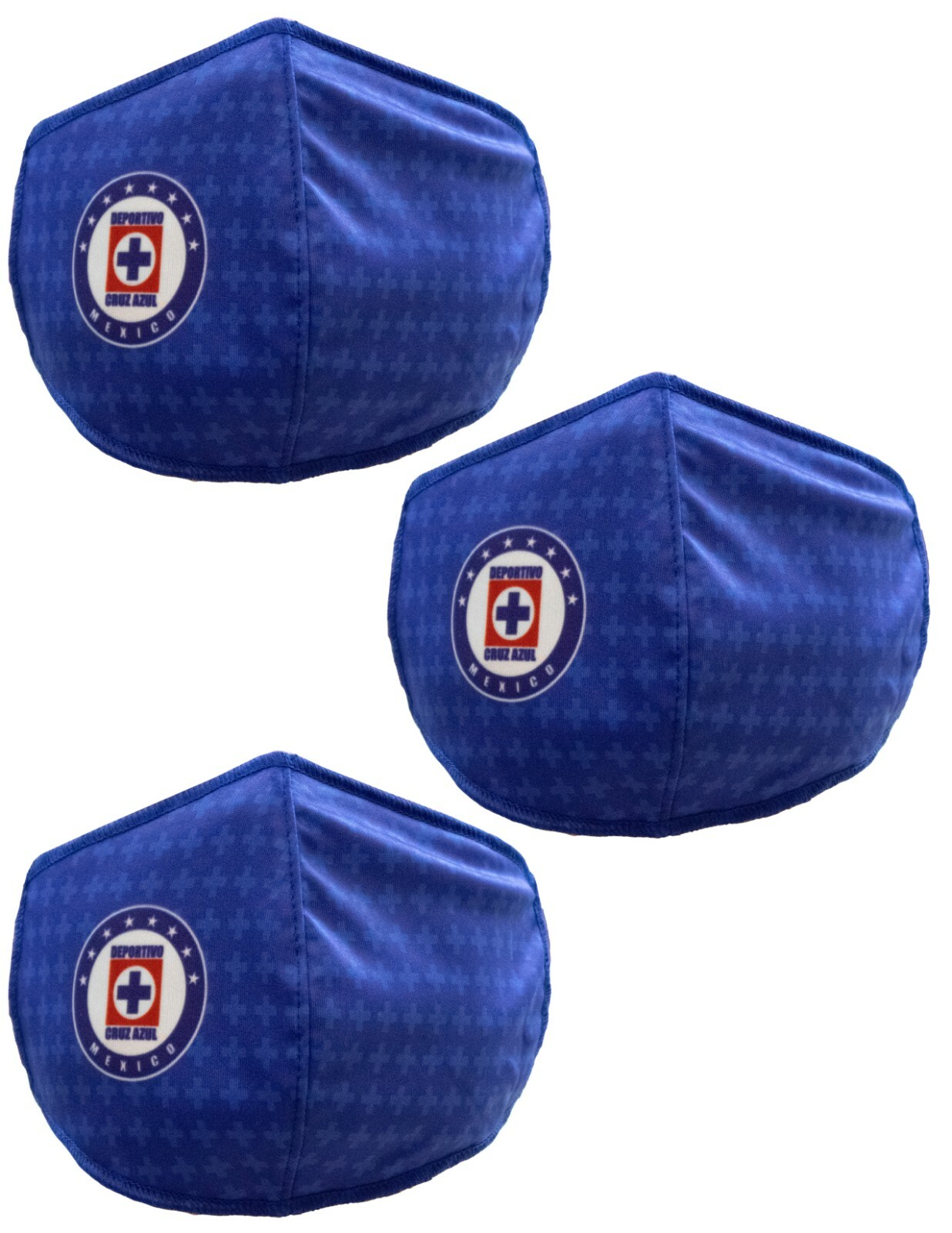 Face Mask Washable Reusable Adult Unisex Cruz Azul Design Sublimated 3 ...