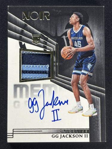 2023-24 Panini Noir GG Jackson II #366 Rookie RC Jersey Patch Auto RPA ...