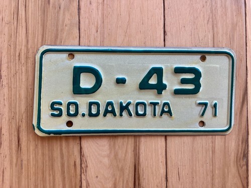 1971 South Dakota Motorcycle Dealer License Plate | eBay
