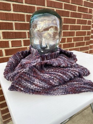 Hand knit soft Infinity Scarf, Shades Of Purple, all proceeds benefit ...