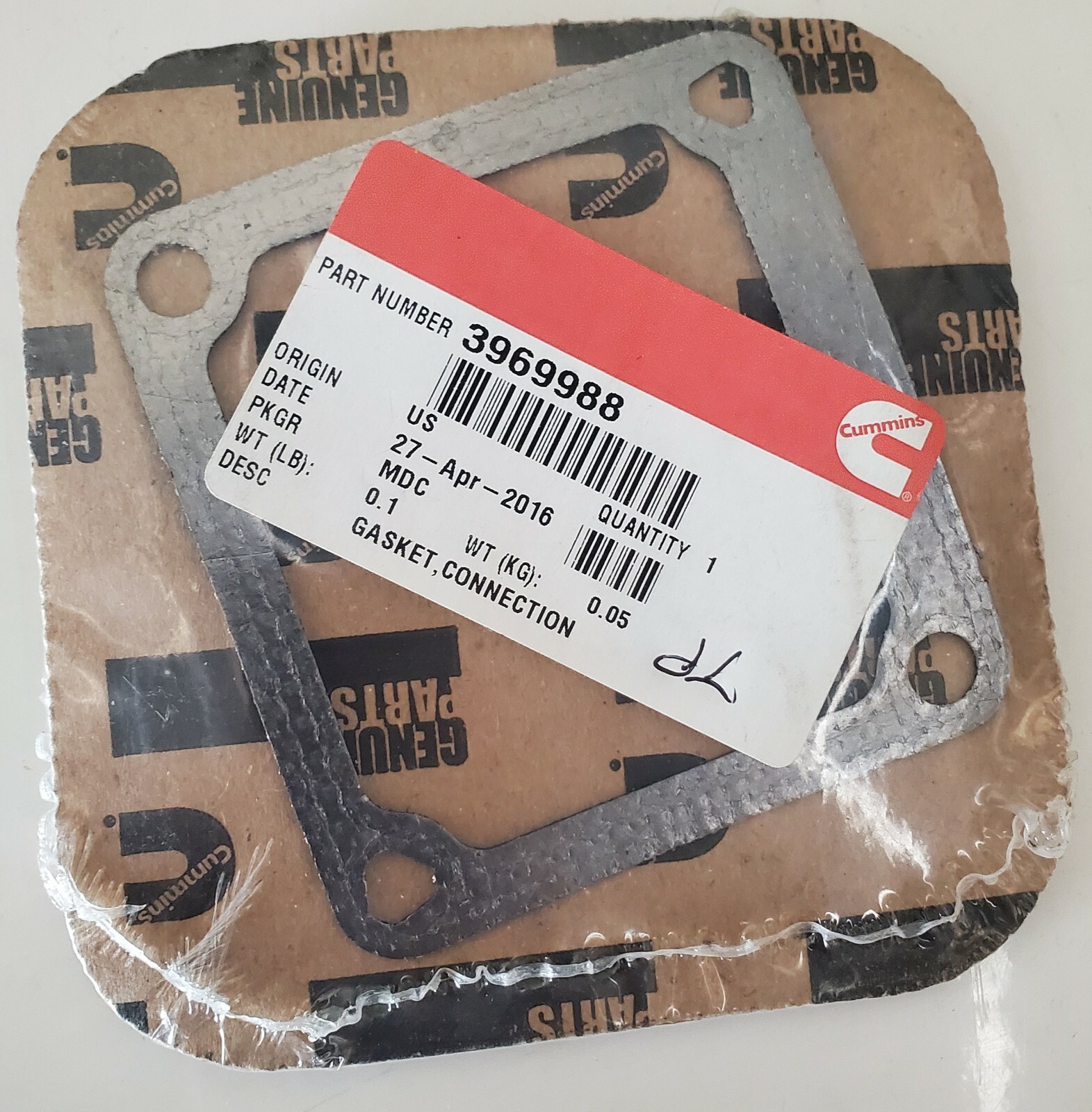 Genuine Cummins Connection Gasket #3969988 | eBay