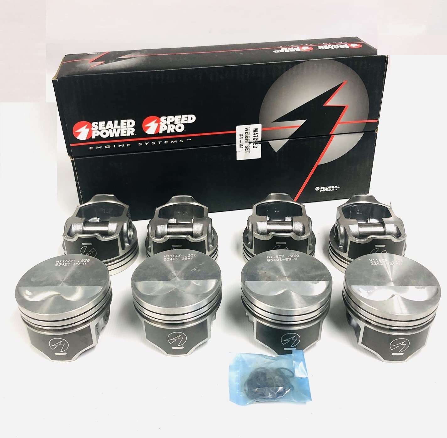 SPEED PRO Hypereutectic 2vr Flat Top Pistons/8 Chrysler Dodge Plymouth ...