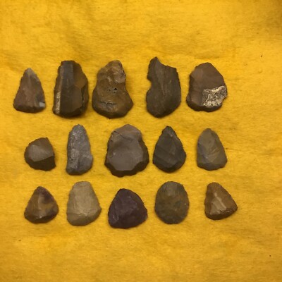 MLC s8657 (15) Paleo Archaic Uniface Thumb Scrapers X Eulert CO KS High ...