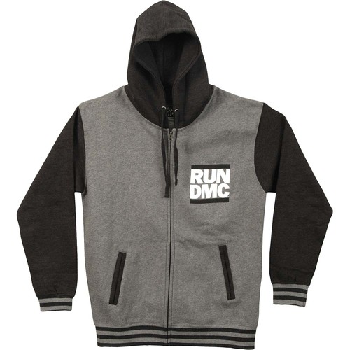 Men's Run DMC Logo Varsity Jacket Small Grey 671734712530| eBay