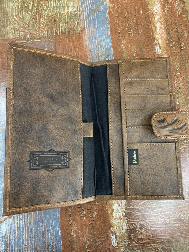 Leaders In Leather Hand Made Wallet Handtooled Leather Wildflower ...