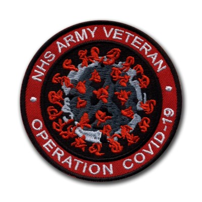 NHS ARMÉE VÉTÉRAN Opération COVID - Patch/Insigne Rouge Brodé | eBay