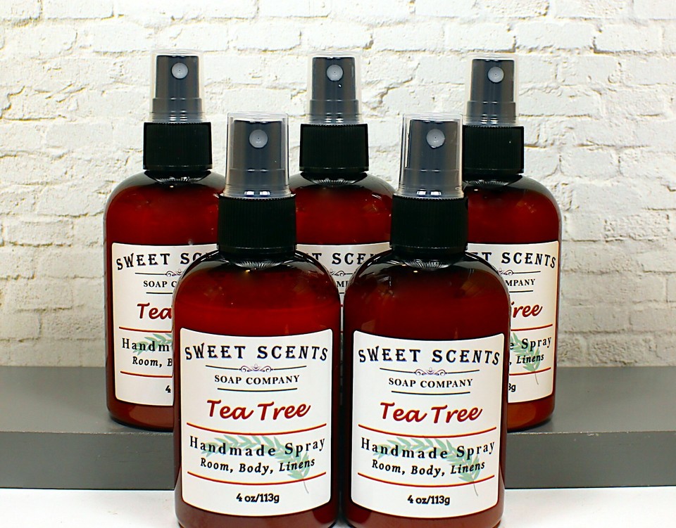 Tea Tree Body Spray - Handmade Essential Oil Spray - Sweet Scents Soap ...
