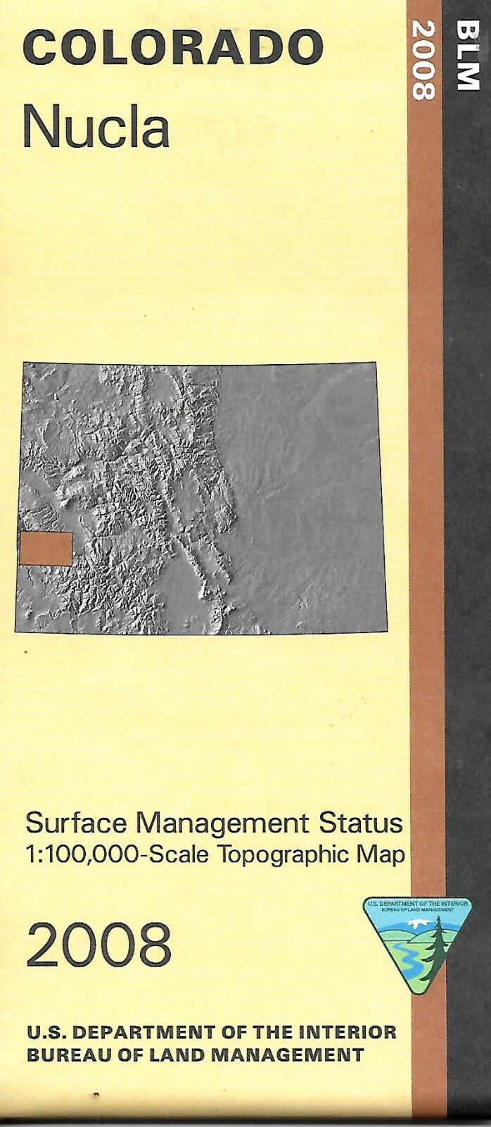 BLM Map of Nucla, Colorado, by US Dept of the Interior | eBay