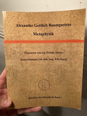 Alexander Gottlieb Baumgartens Metaphysik Paperback 2004 | eBay