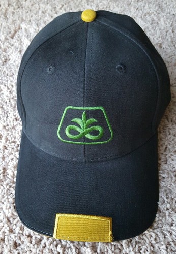 NEW PIONEER SEED LOGO FARMER HAT CAP BLACK STRUCTURED BUCKLE STRAPBACK ...