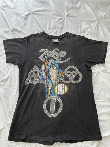 Led Zeppelin Vintage 80s Wizard 4 Symbol Single Stitch T-Shirt Size ...