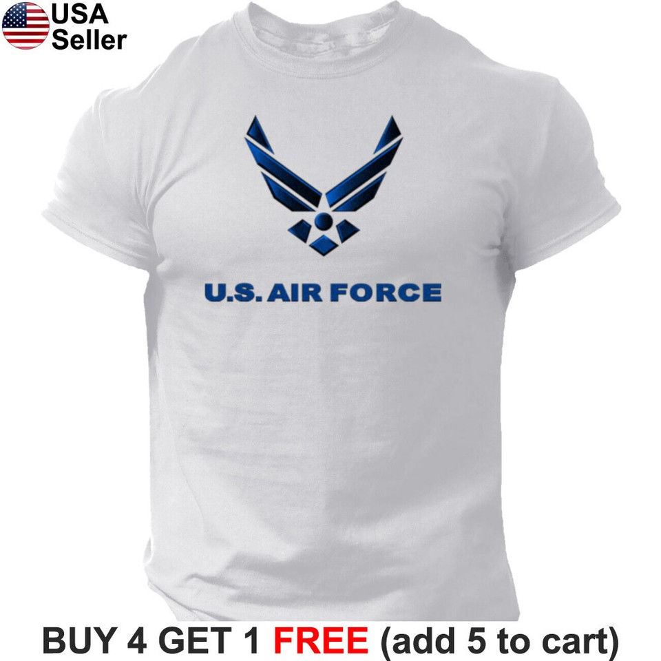US Air Force USAF T-Shirt Logo Patriotic PT Physical Training Military ...