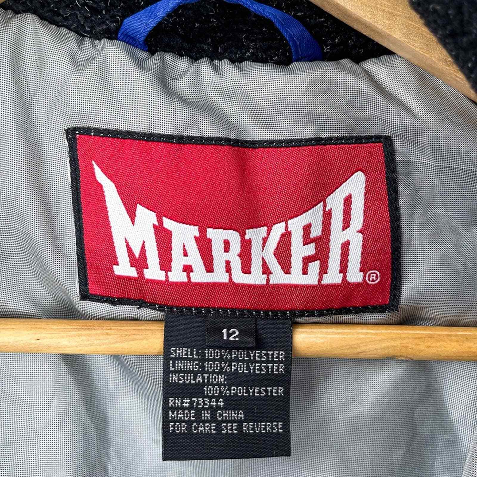 Marker vintage royal blue winter ski jacket, snowboard jacket, size 12 ...